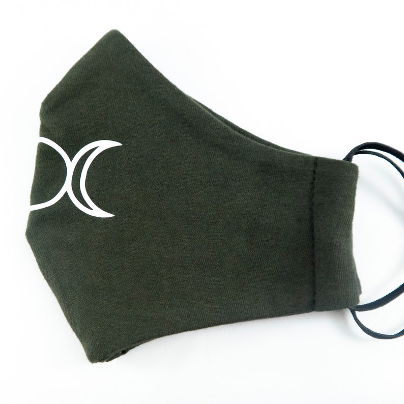 Triple moon face mask pagan wicca magic symbols Goddess | Etsy