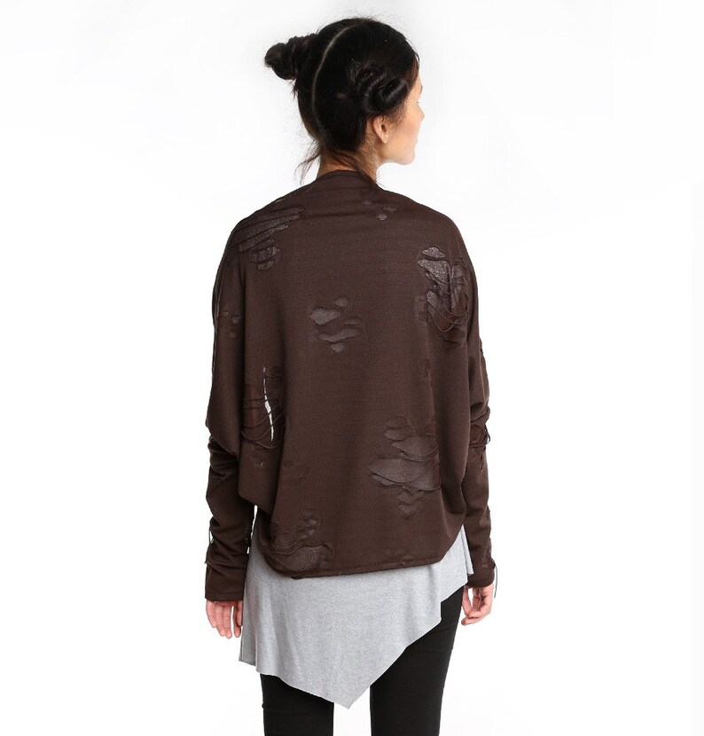 Brown Bolero Brown Lycra Jersey Bolero Oversized Bolero - Etsy