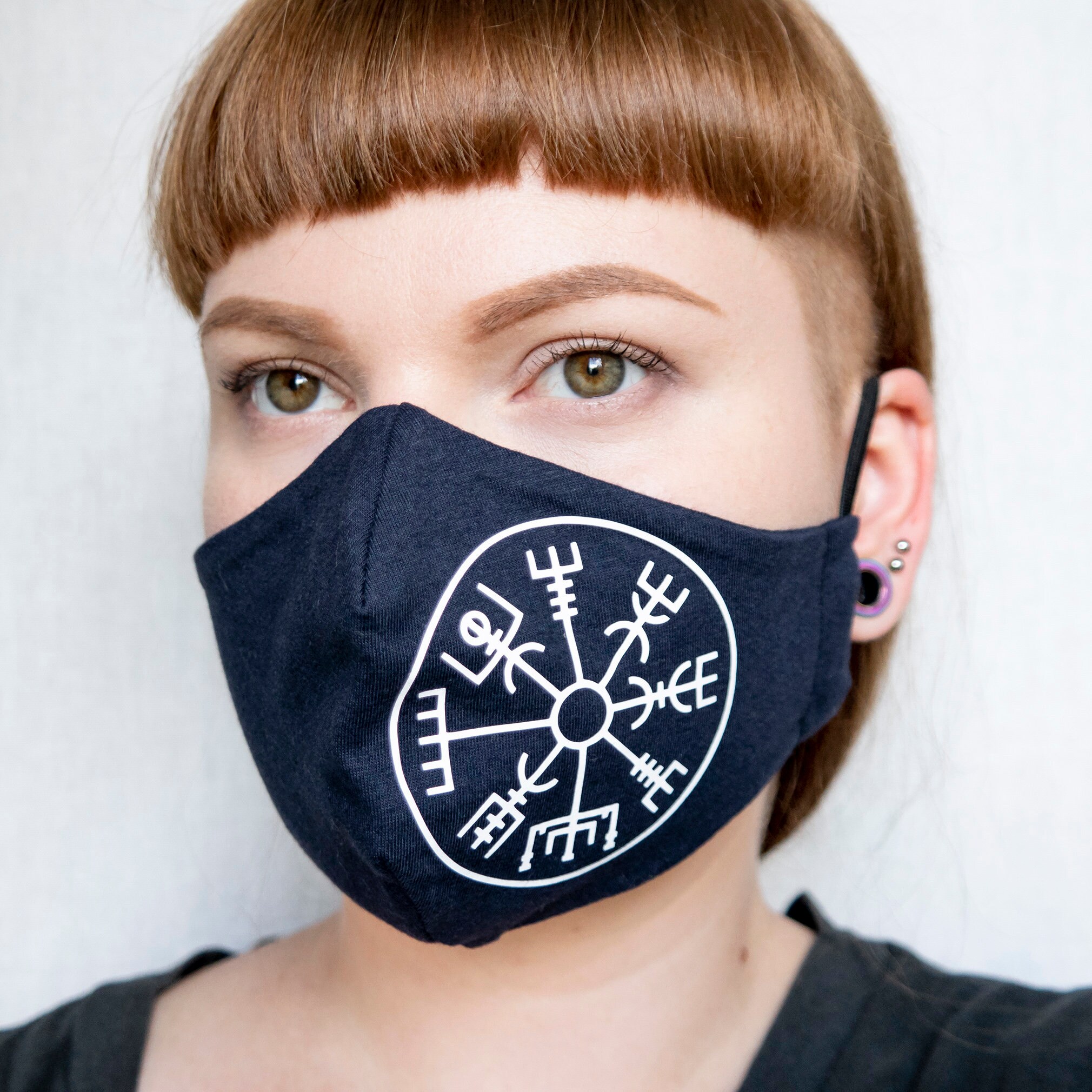 Old norse mask Vikings Compass Odin Loki pagan magic symbols | Etsy