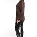 Brown Steampunk Asymmetrical Cardigan, Textured Town Fabric Cowl Jacket ...