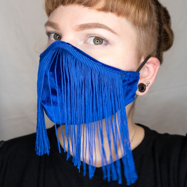 Royal Blue Mask - Etsy