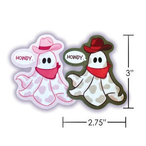 Rustic Cowboy/cowgirl Ghost Sticker - Western Themed Vinyl Decal - Etsy