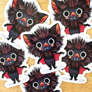 Batrick the Bat Sticker - Halloween Sticker - Cute Bat Character Decal ...