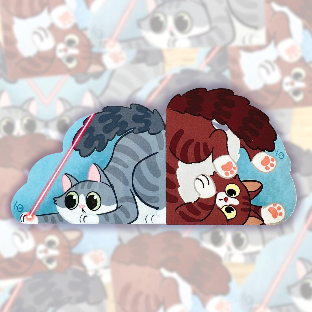 Cat Corner Sticker - Adorable Vinyl Decal - Etsy