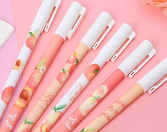 Glitter Pen Peaches Glitter Fruit Pen Peach - Etsy
