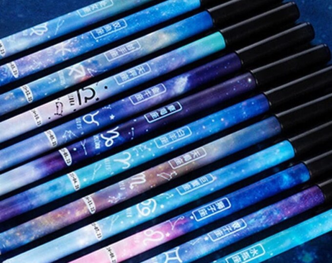 Constellation Pens Black Ink, 0.5mm, Horoscope Pens, Starry Galaxy ...