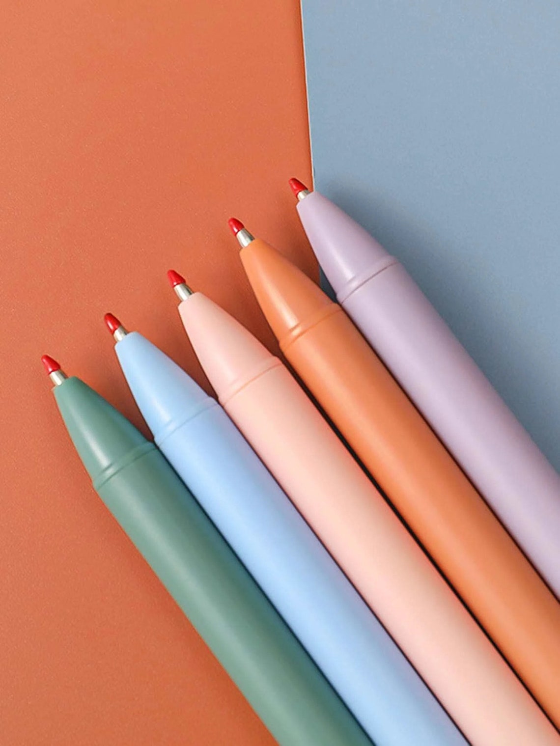 Solid Palette Pens Black Ink Cute Press Pens Click Pens | Etsy