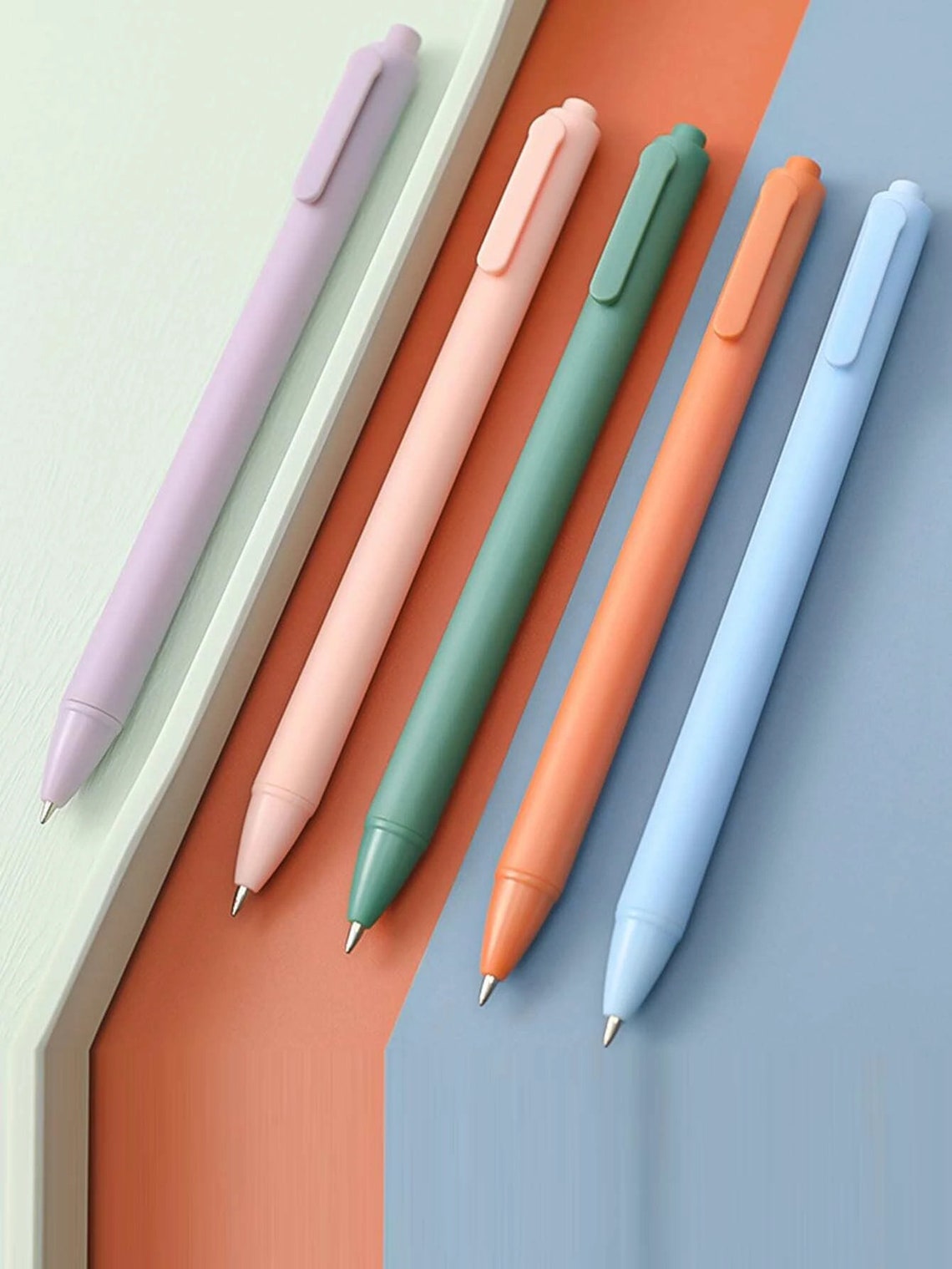 Solid Palette Pens Black Ink Cute Press Pens Click Pens | Etsy