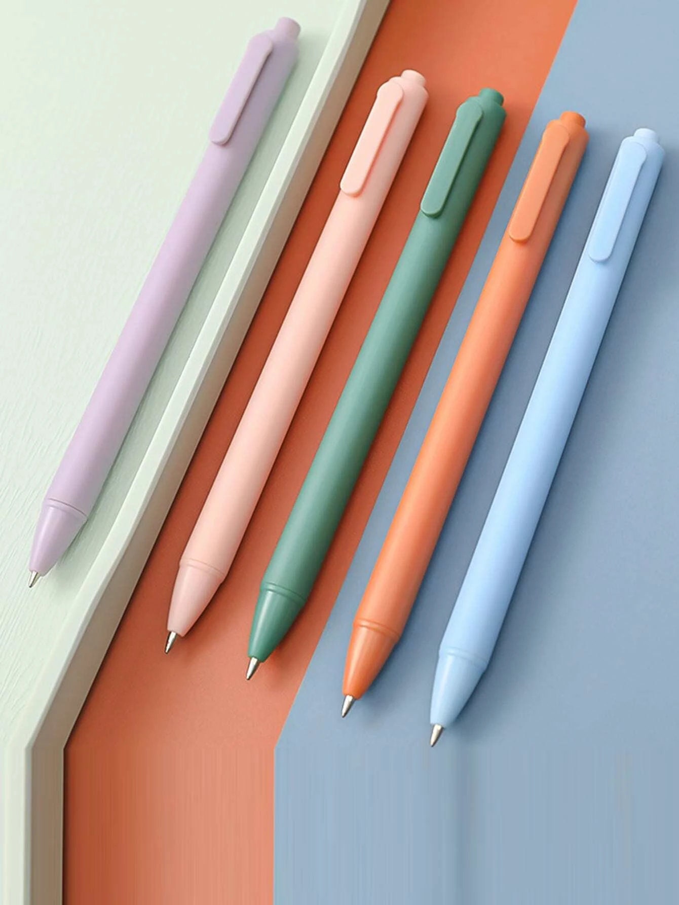 Solid Palette Pens Black Ink Cute Press Pens Click Pens - Etsy