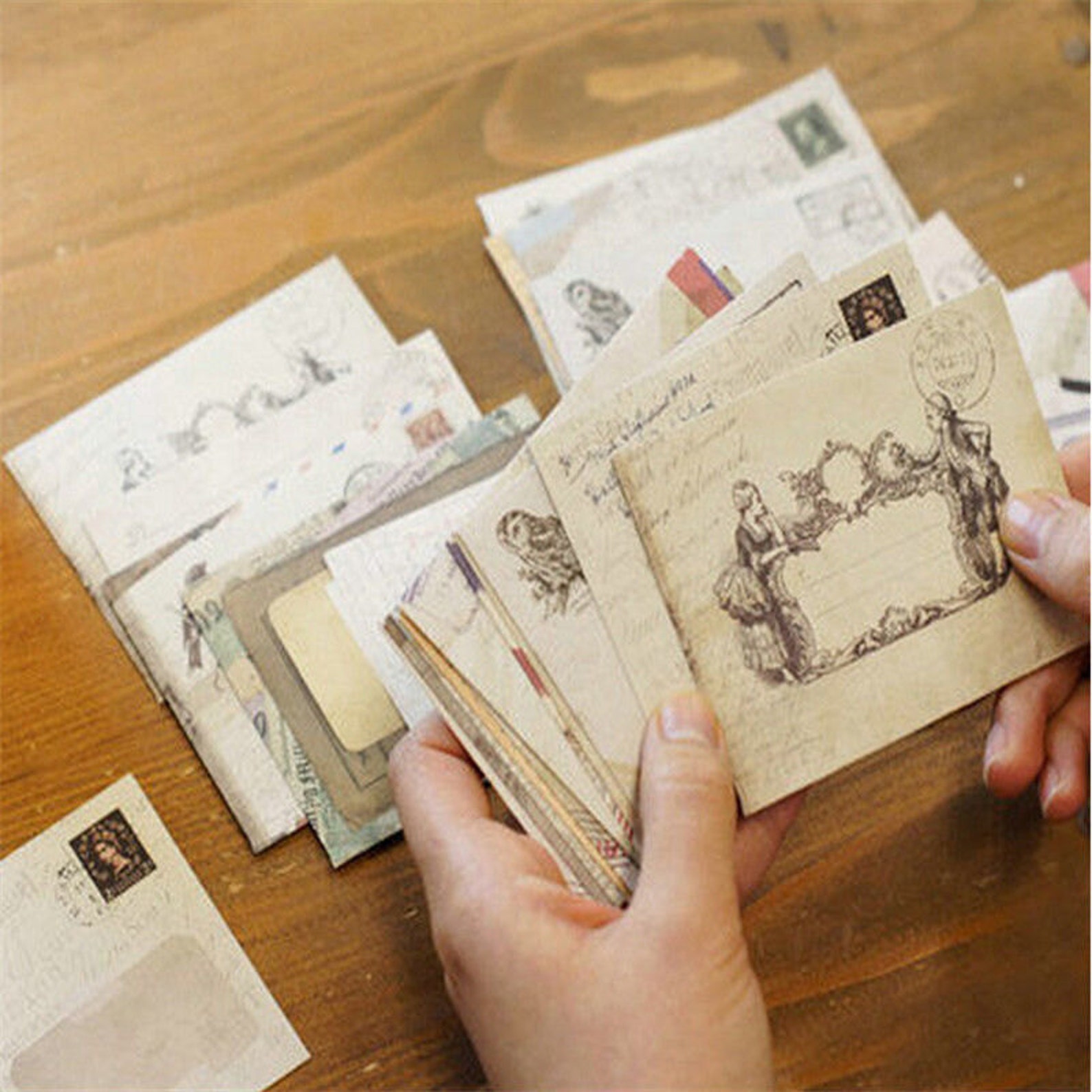 Small Vintage Envelopes 12 Mini Retro Envelopes Kawaii - Etsy