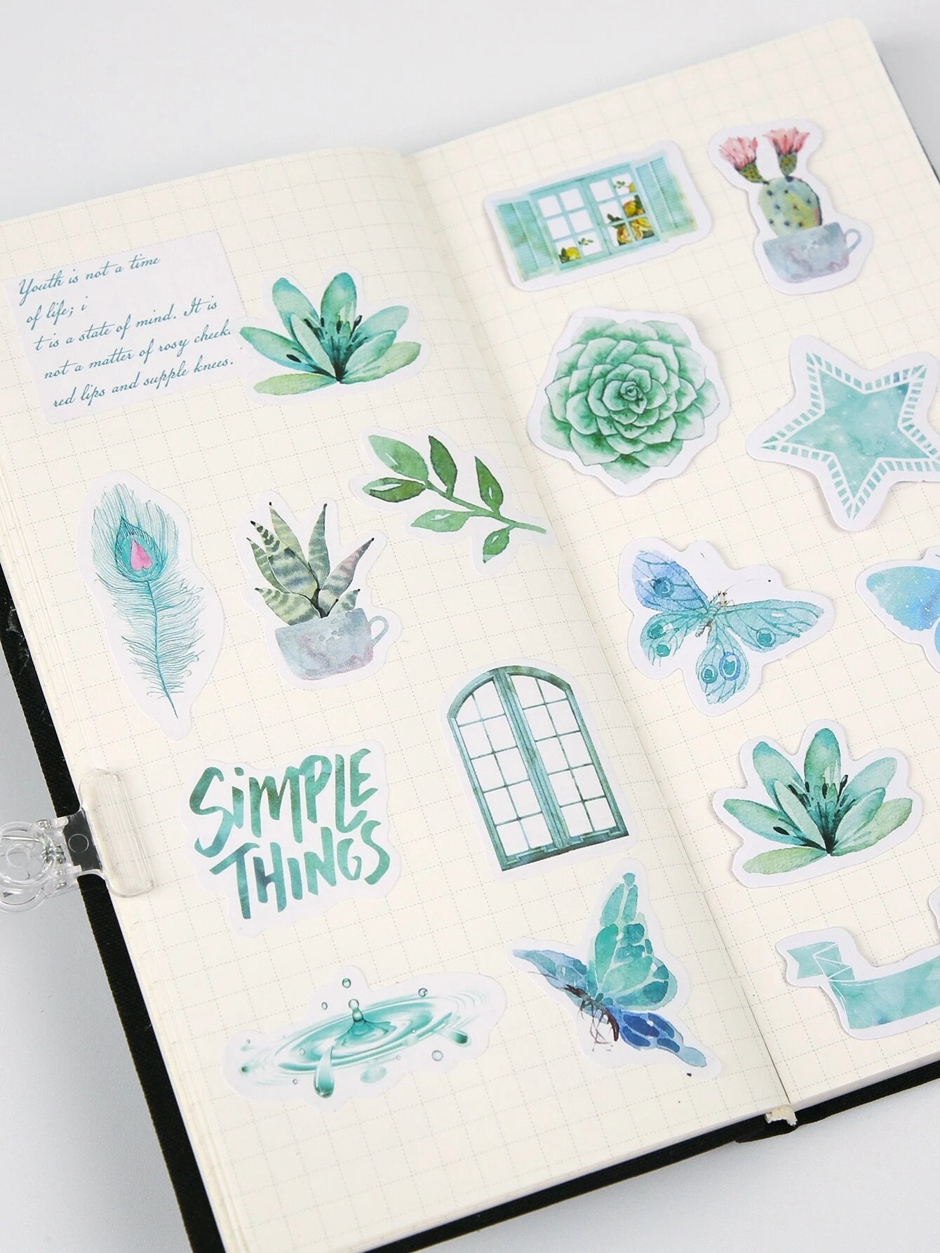Green Watercolor Stickers 23 Plant Stickers Simple Things - Etsy
