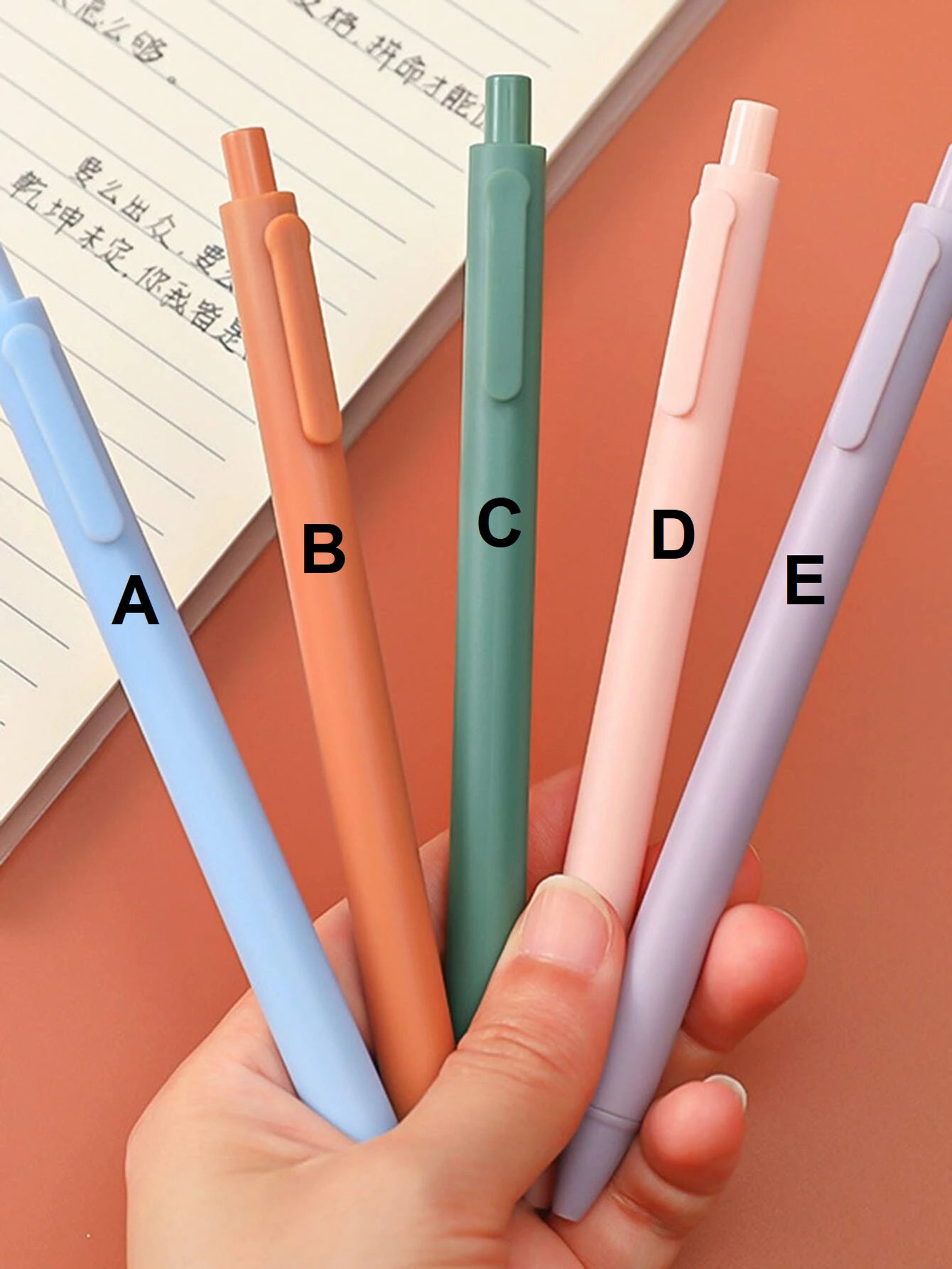 Solid Palette Pens Black Ink Cute Press Pens Click Pens - Etsy