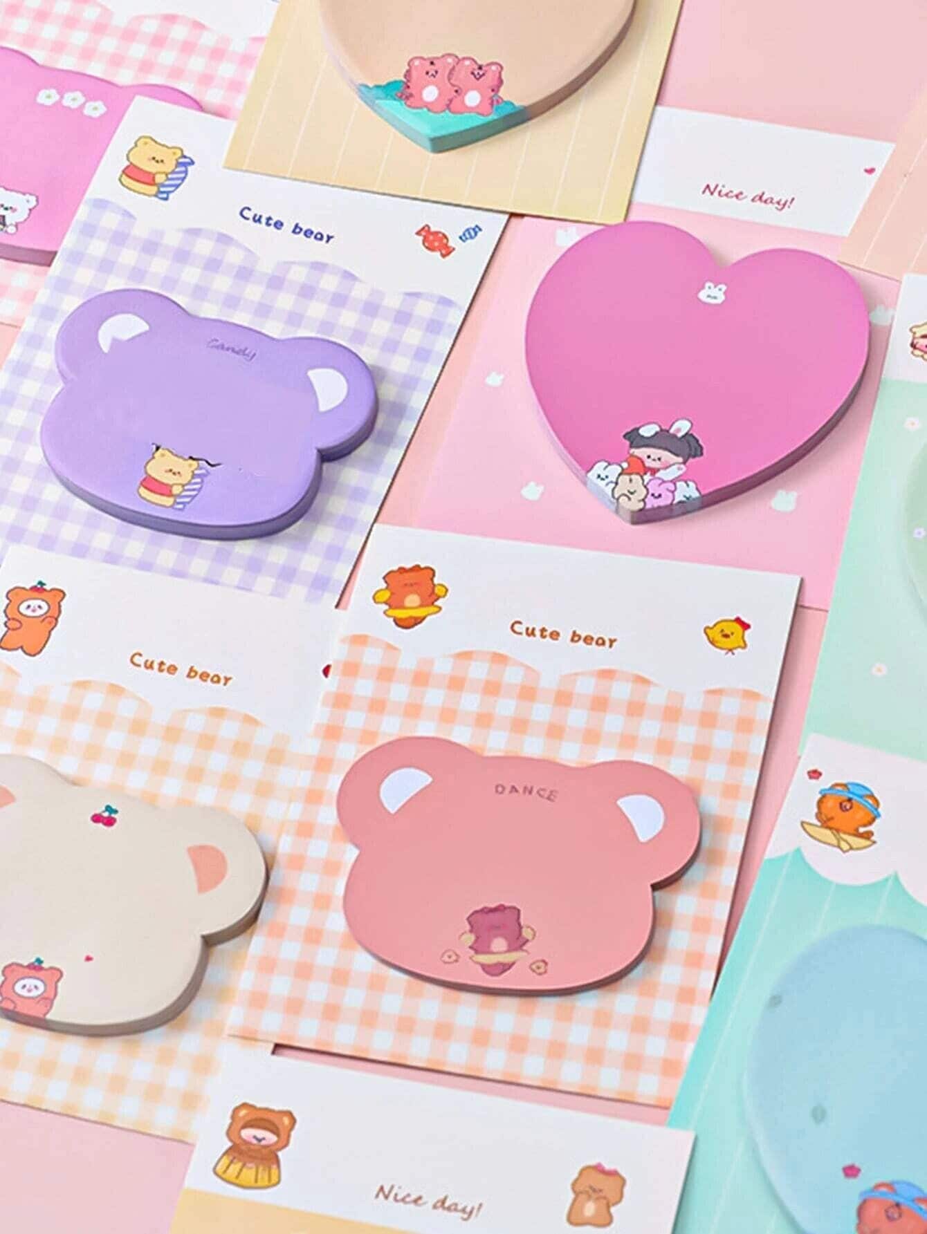 Cute Bear Mini Sticky Notes 30 Sheets Small Bear Notes | Etsy