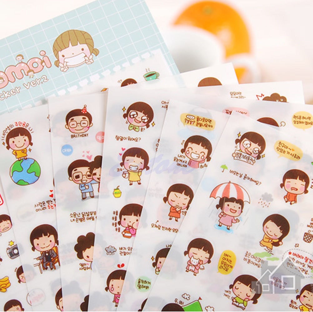 Momoi Ver. 2 Stickers 6 Sheets Kawaii Stickers Journal - Etsy