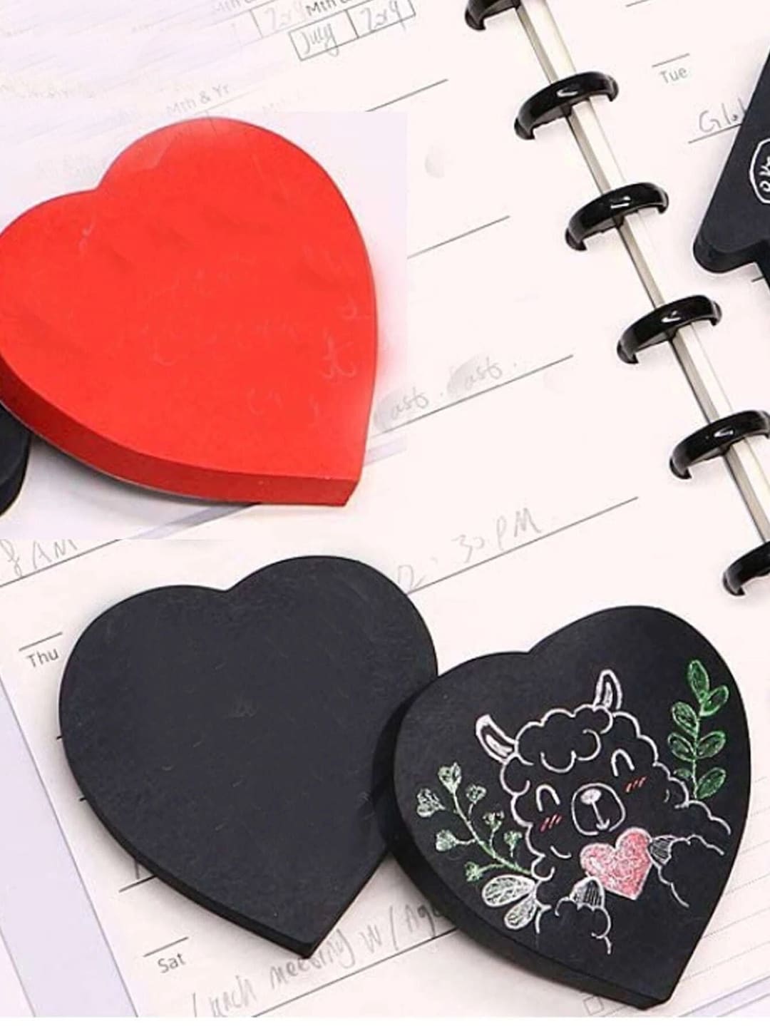 Mini Heart Shaped Sticky Notes 50 Sheets, Heart Sticky Notes, Cute ...