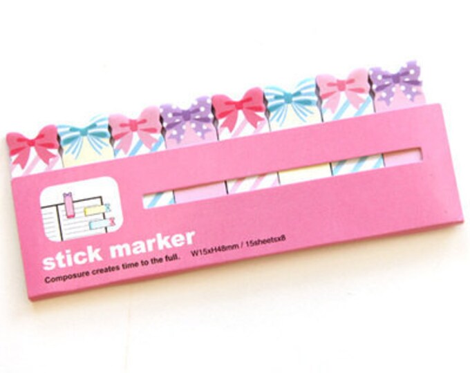 Cute Bow Bowknot Sticky Notes Cute Kawaii Post-it Notes / - Etsy