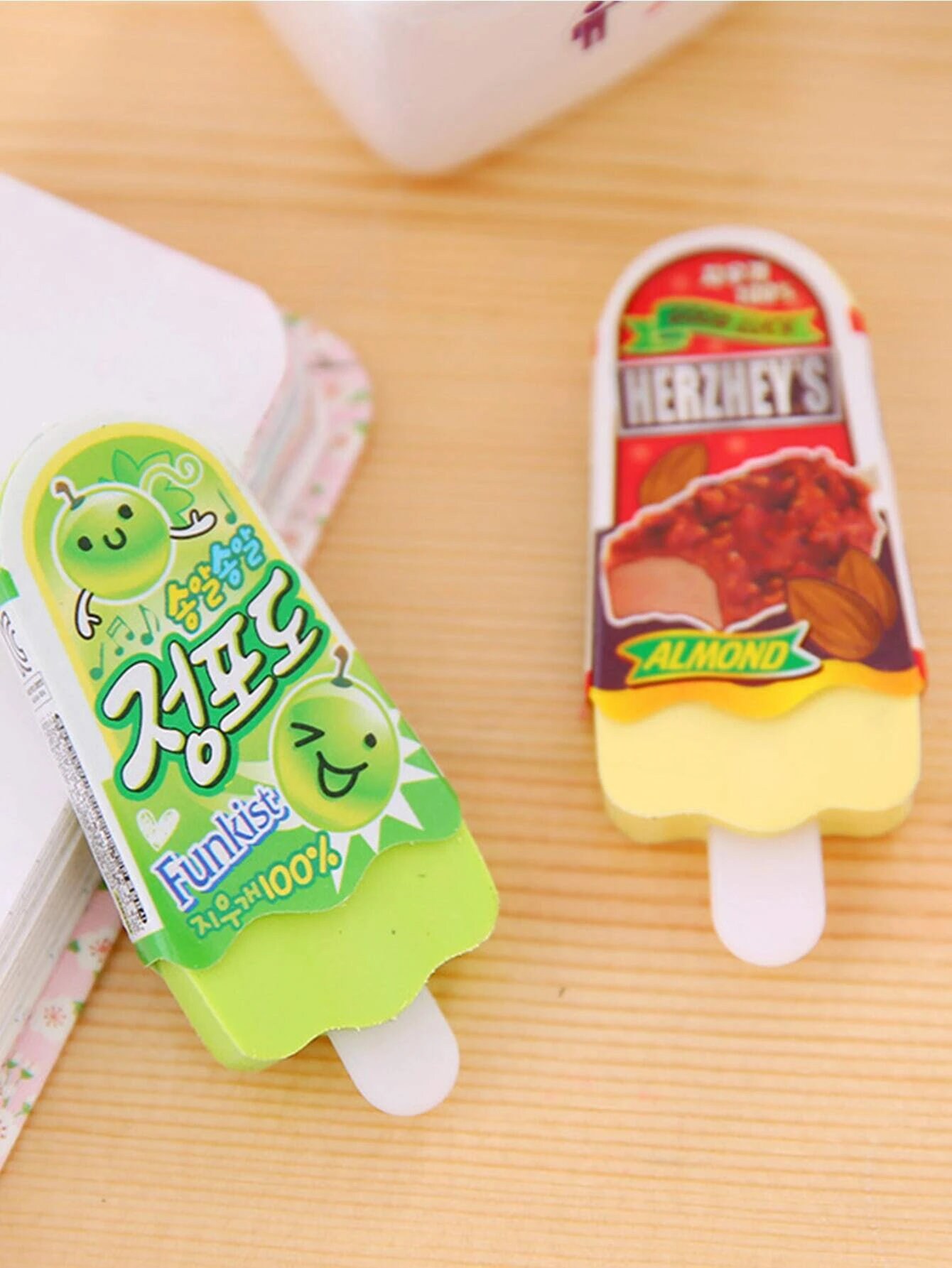 Ice Cream Eraser Popsicle Erasers Pencil Erasers Kawaii | Etsy