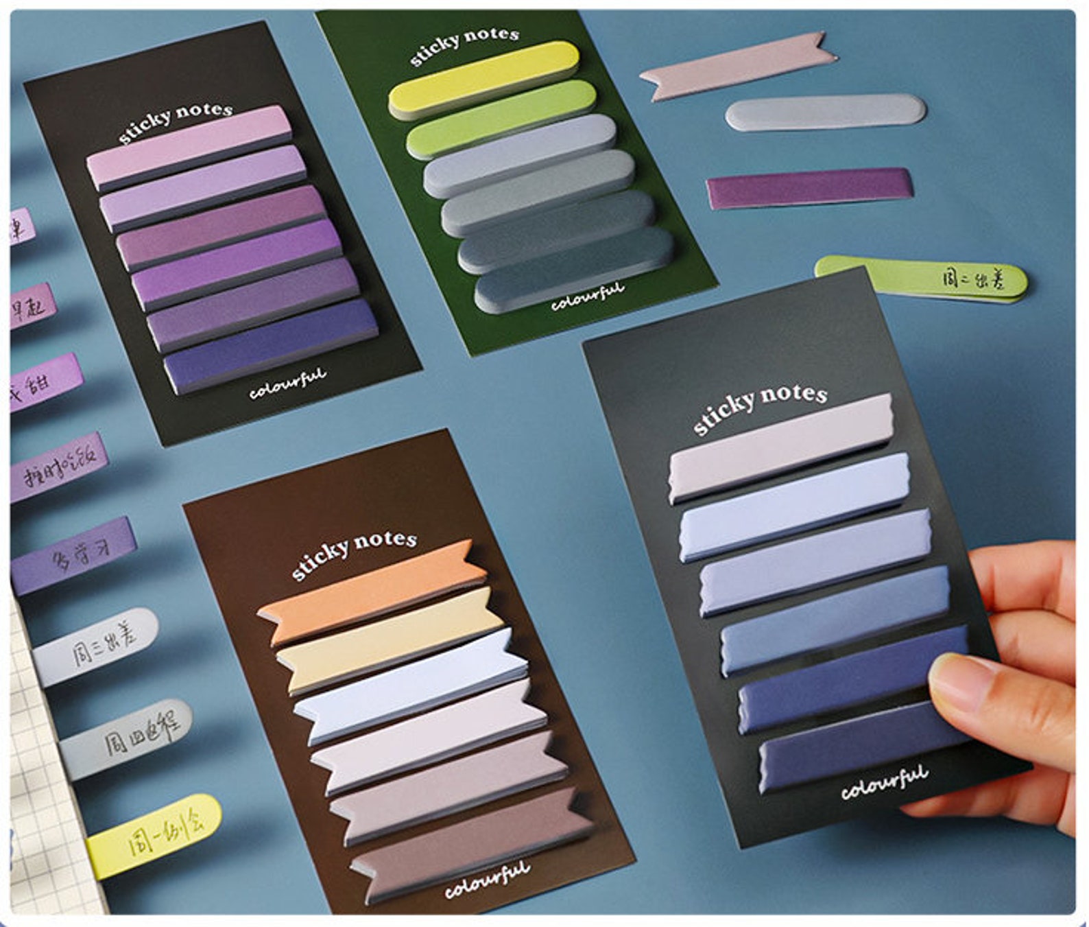 Gradient Sticky Notes 120 Total Tabs Colorful Sticky Tabs - Etsy