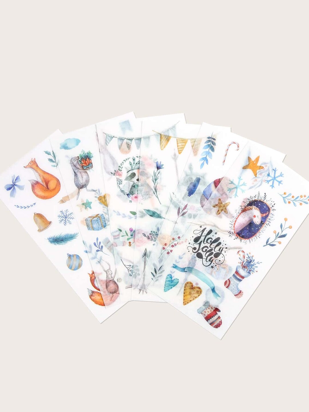 Season Decor Stickers 6 Sheets Rabbits Olive Branches - Etsy
