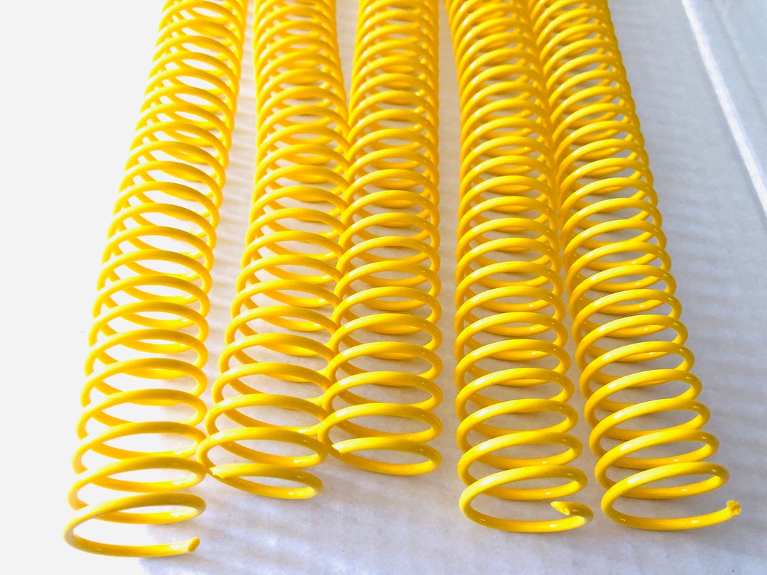 Coil Binding, 20mm Yellow, 5 Included, Spiral Binding Coil, Notebook ...