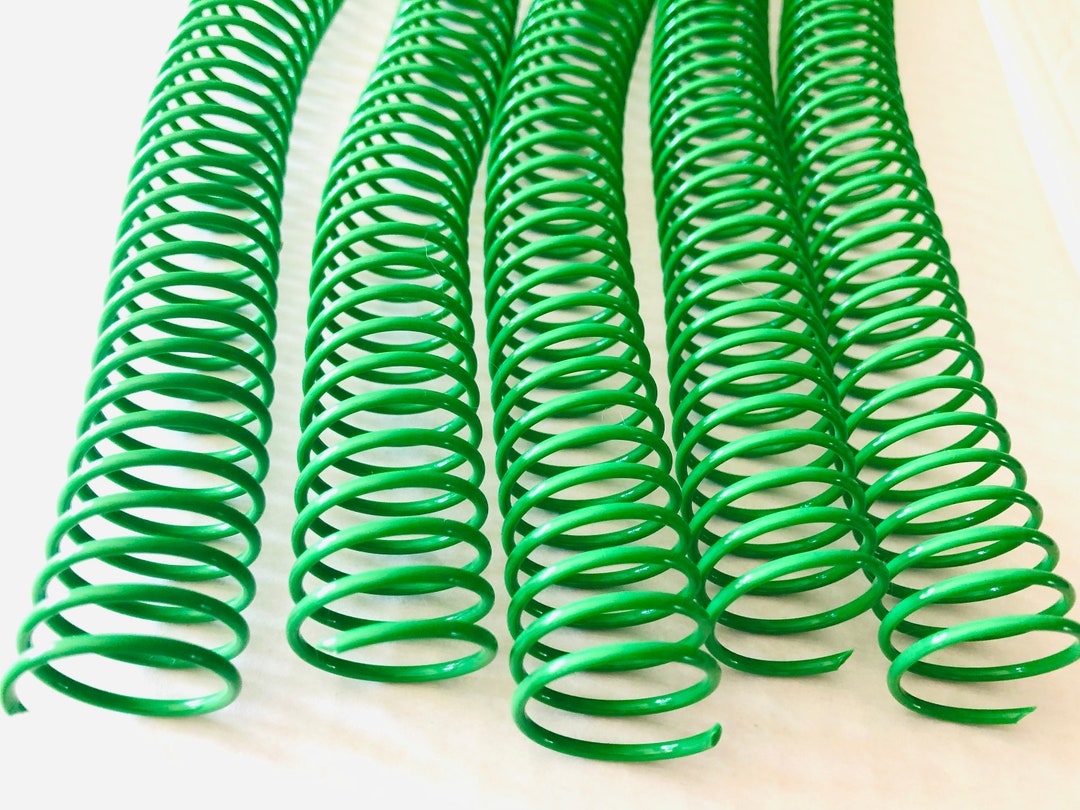 Coil Binding, 22mm Apple Green Coil, 5 Included, Spiral Binding Coil ...