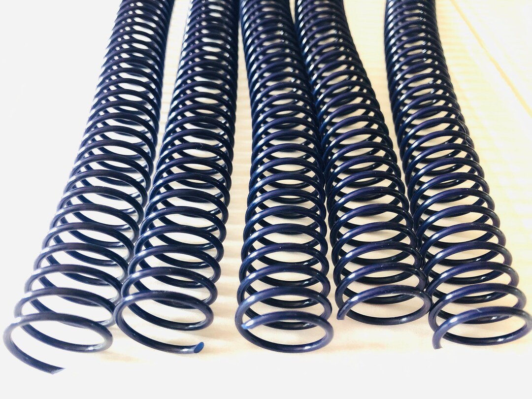 Spiral Binding Coil, Coil Binding, 20mm Diameter Navy Blue, 5 Included ...