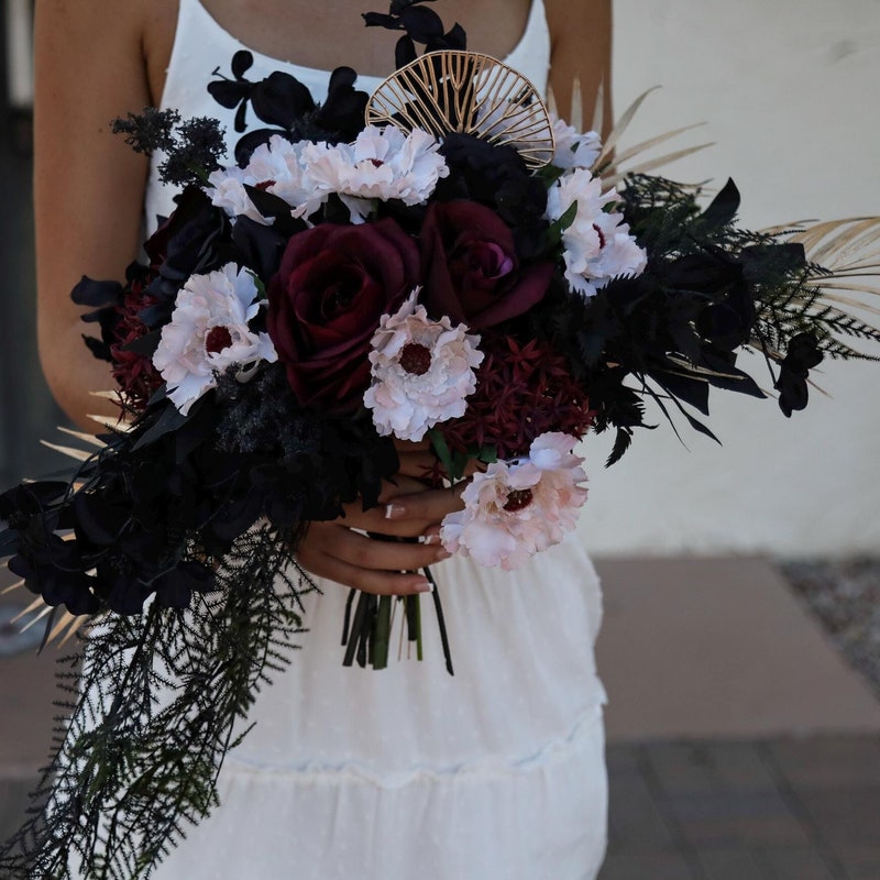 Black Bridal Bouquet - Etsy