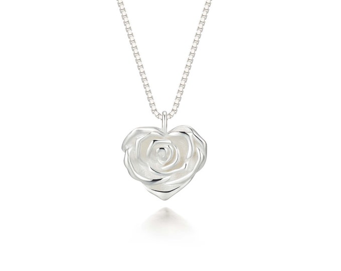 Danbury Mint Dozen Roses Heart Drop Necklace Vine Link Rose Necklace ...