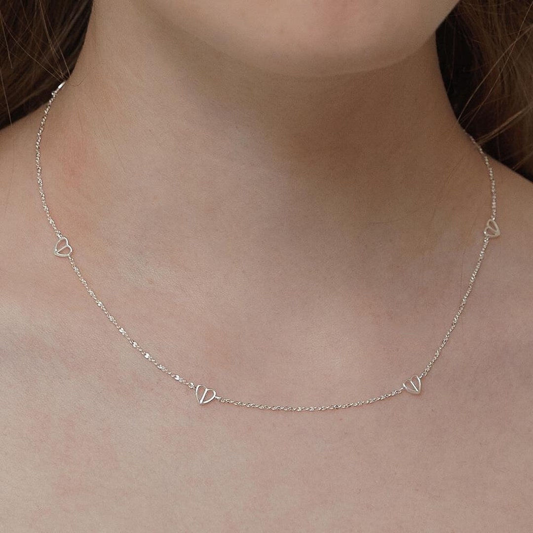 Half Heart Nekclace,half&half Heart Statement Necklace,love Necklace ...