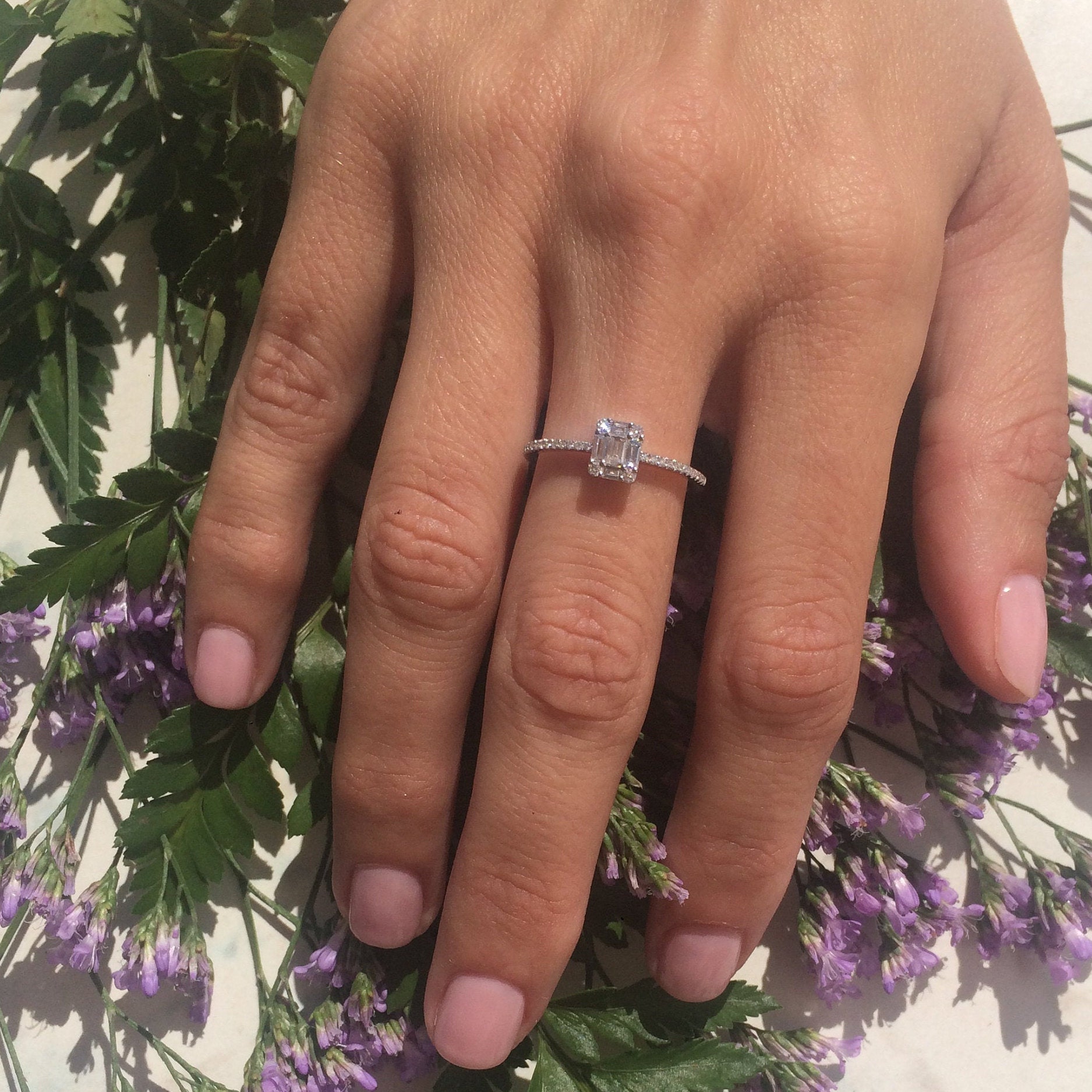 Baguette Diamond Ring Special Engagement Ring Art Deco - Etsy