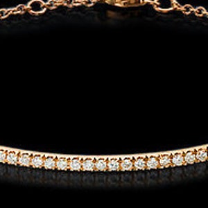 Diamond Bar Bracelet, Single Row Bracelet, Diamond Bracelet, Bar ...