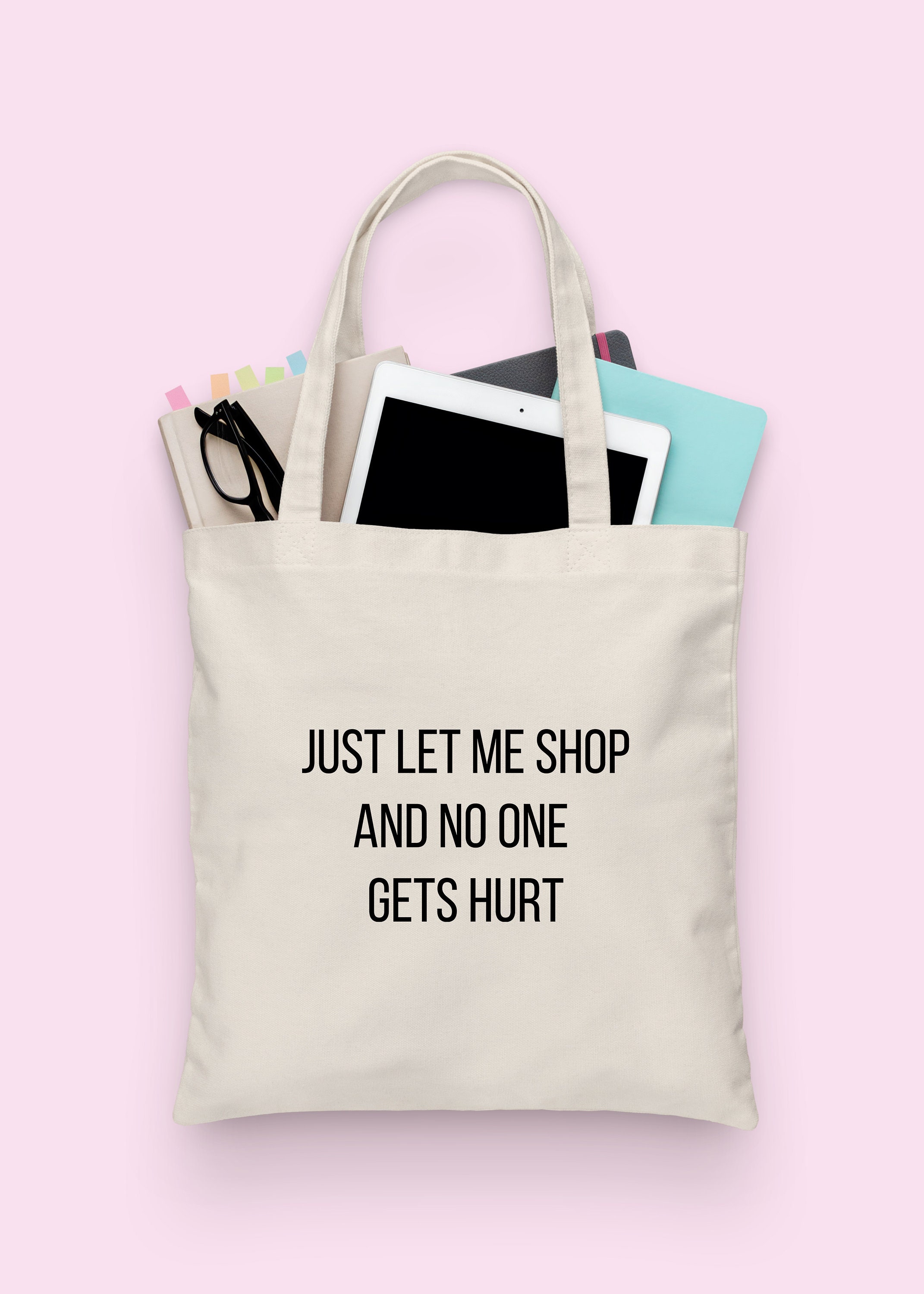 Market Tote Bag Canvas Cotton Tote Quote Shopping Bag Etsy