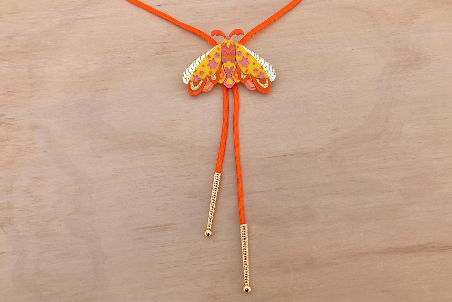 Fire Moth Bolo Tie, Cowboy Western Bolo, Statement Handmade Tie ...