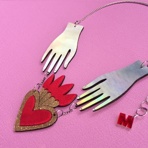Manos Statement Necklace, Latina Jewelry, Frida Kahlo Inspired Necklace ...