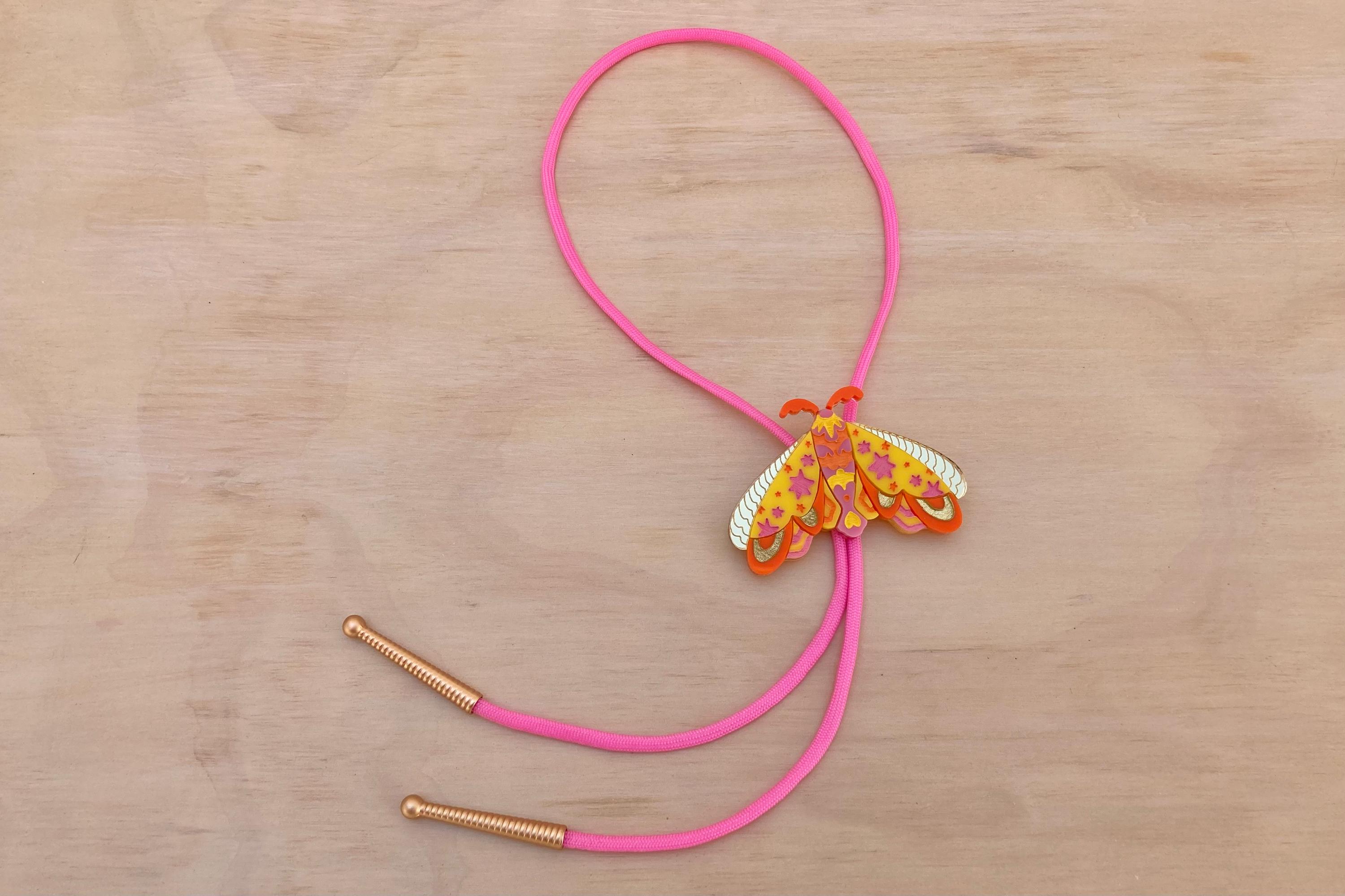 Fire Moth Bolo Tie, Cowboy Western Bolo, Statement Handmade Tie ...