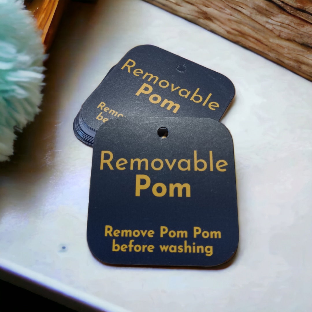 Pom Pom Buttons and Clothing Tags Set - Etsy