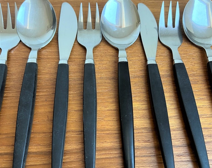 ONE SET Mid Century Modern Bakelite Flatware Utensil Dinner Knife Fork ...