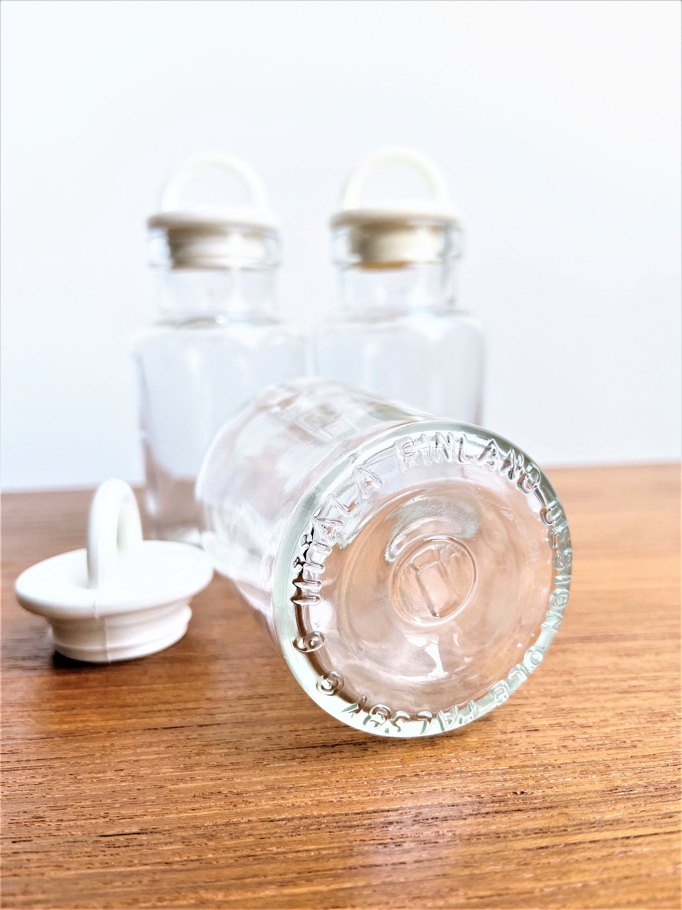 Set of 3 Iittala Scala Vintage Spice Jar Glass Bottle With Lid - Etsy