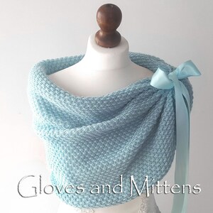 Powder Blue Bridesmaid Shawl, Dusty Blue Wedding Wrap, Bridal Shoulder ...