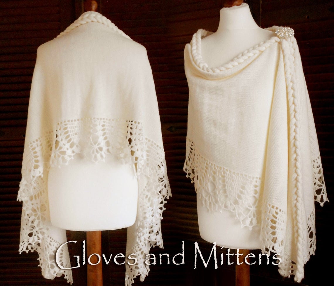 Ivory Wedding Wrap Bridal Shawl Bridal Cover Up Wedding | Etsy