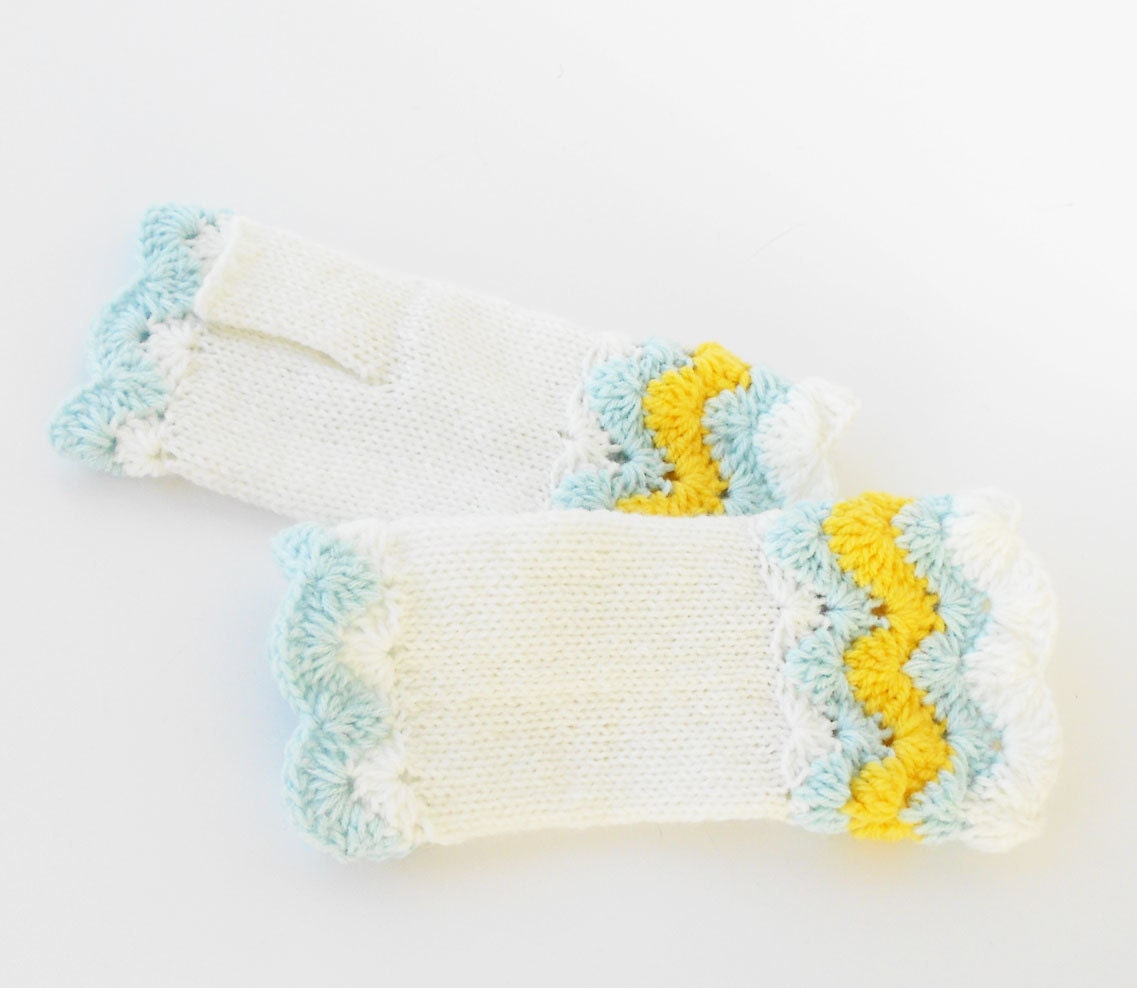 White Wrist Warmers Fall Fingerless Gloves White Gloves - Etsy