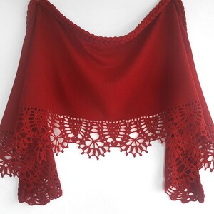 Red Bridal Shawl Bridal Cover up Wedding Bolero Scarlett Red Shrug ...