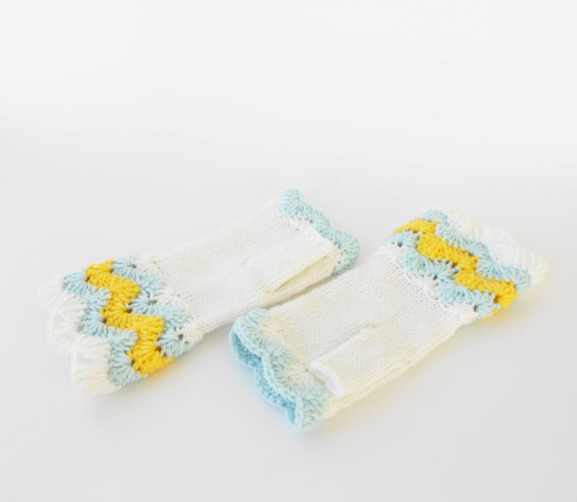 White Wrist Warmers Fall Fingerless Gloves White Gloves - Etsy