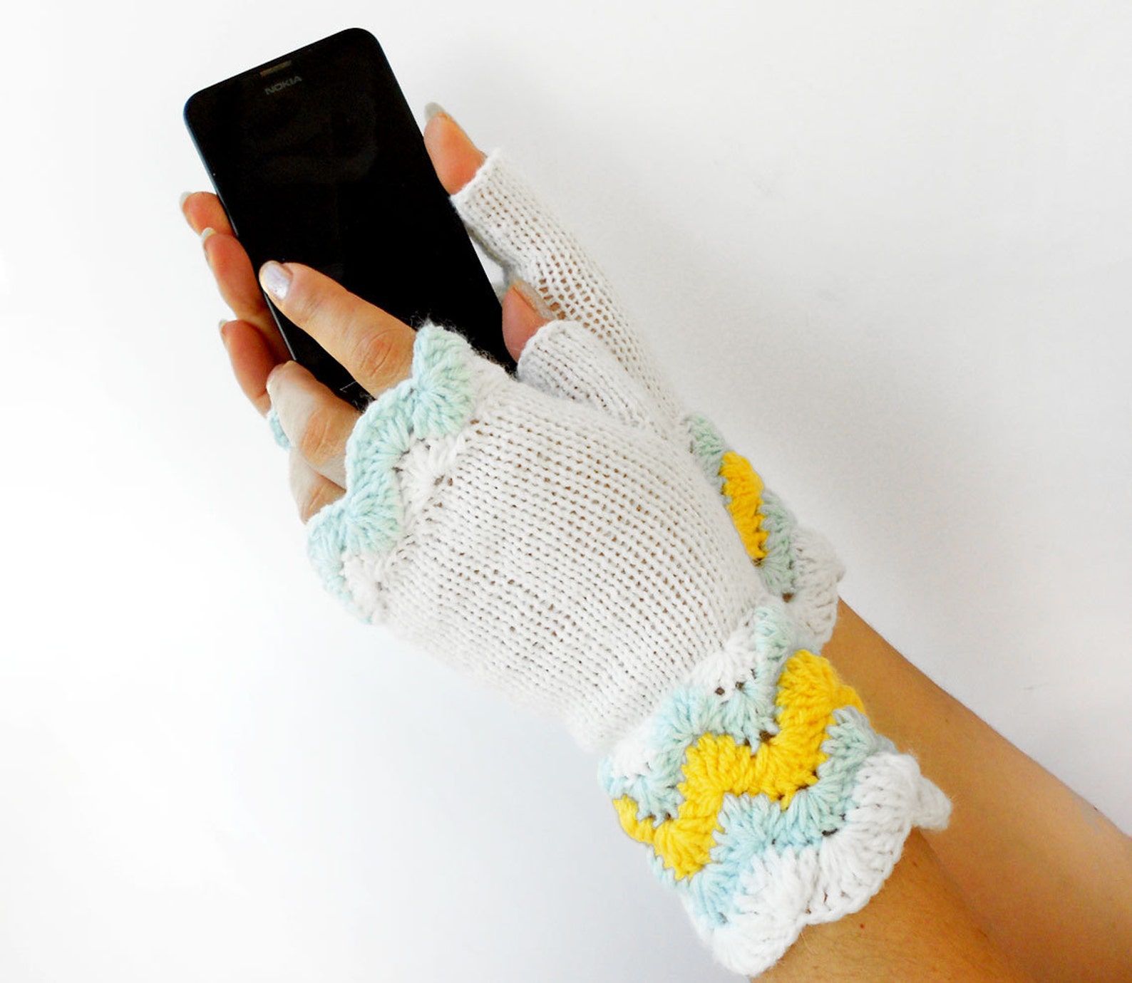 White Wrist Warmers Fall Fingerless Gloves White Gloves - Etsy