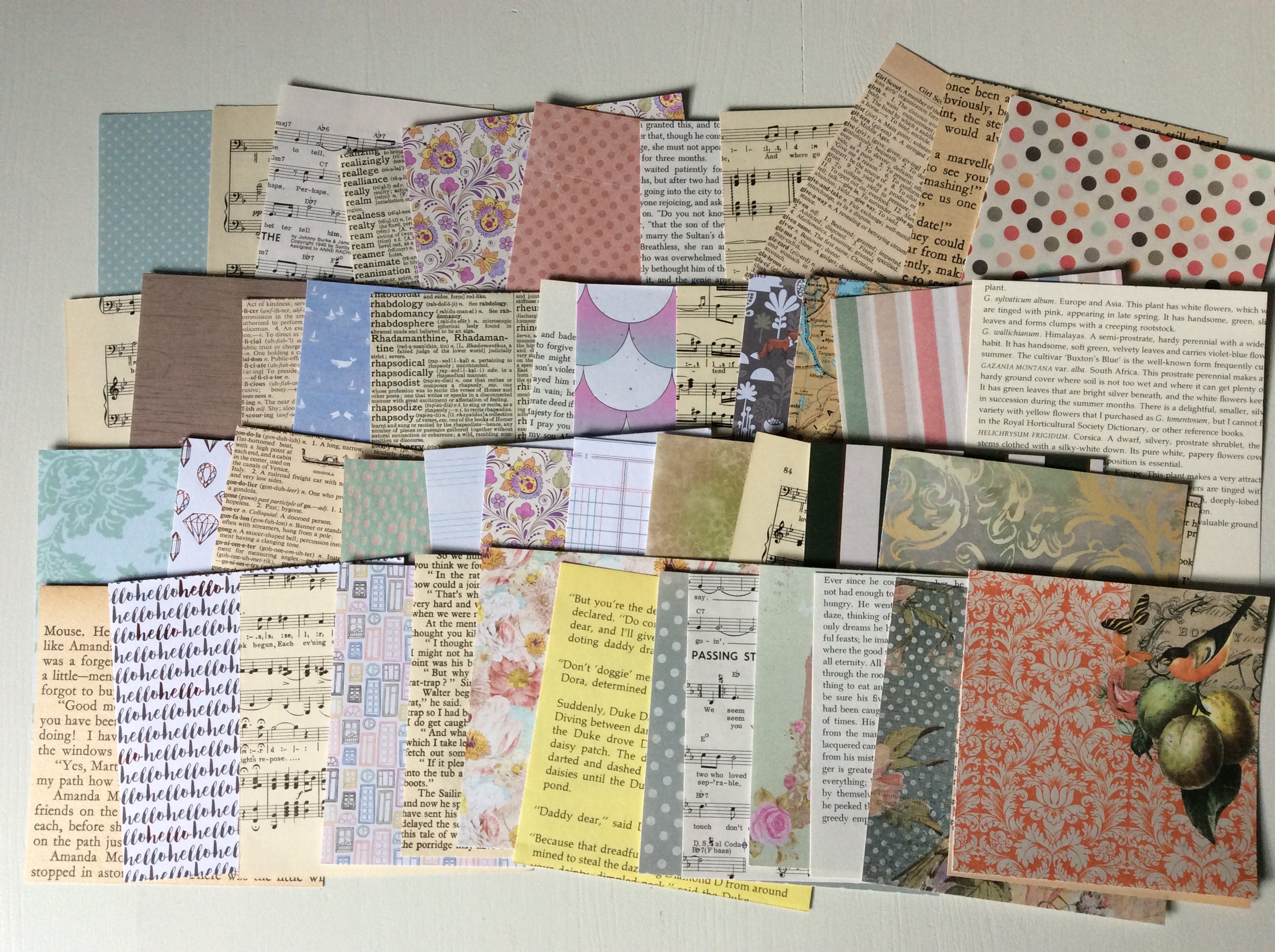 50x Mixed 5 Paper Squares Scrapbooking Cardmaking - Etsy