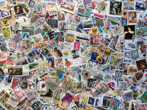 50x Random Worldwide Postage Stamps Scrapbooking Mixed - Etsy