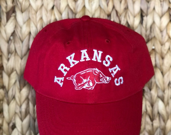 Arkansas Razorback Embroidered Low Profile Cap - Etsy