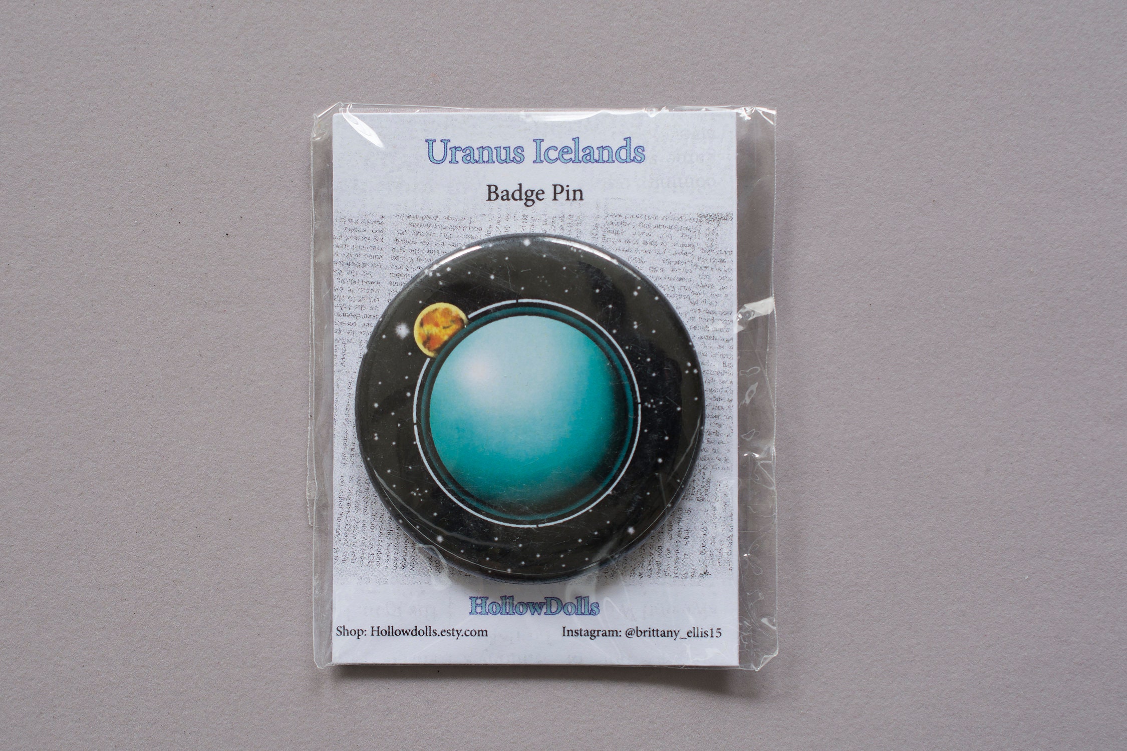 Uranus Badge Pin Eco Friendly Novelty-nasa Gift for Him-space Pin Back ...