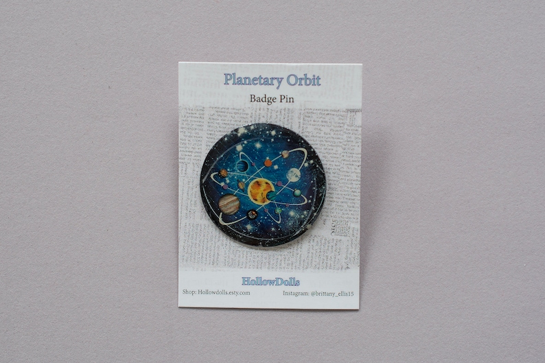 Planet Orbit Epoxy Pin - Eco Friendly Novelty -nasa Gift for Him- Orbit ...