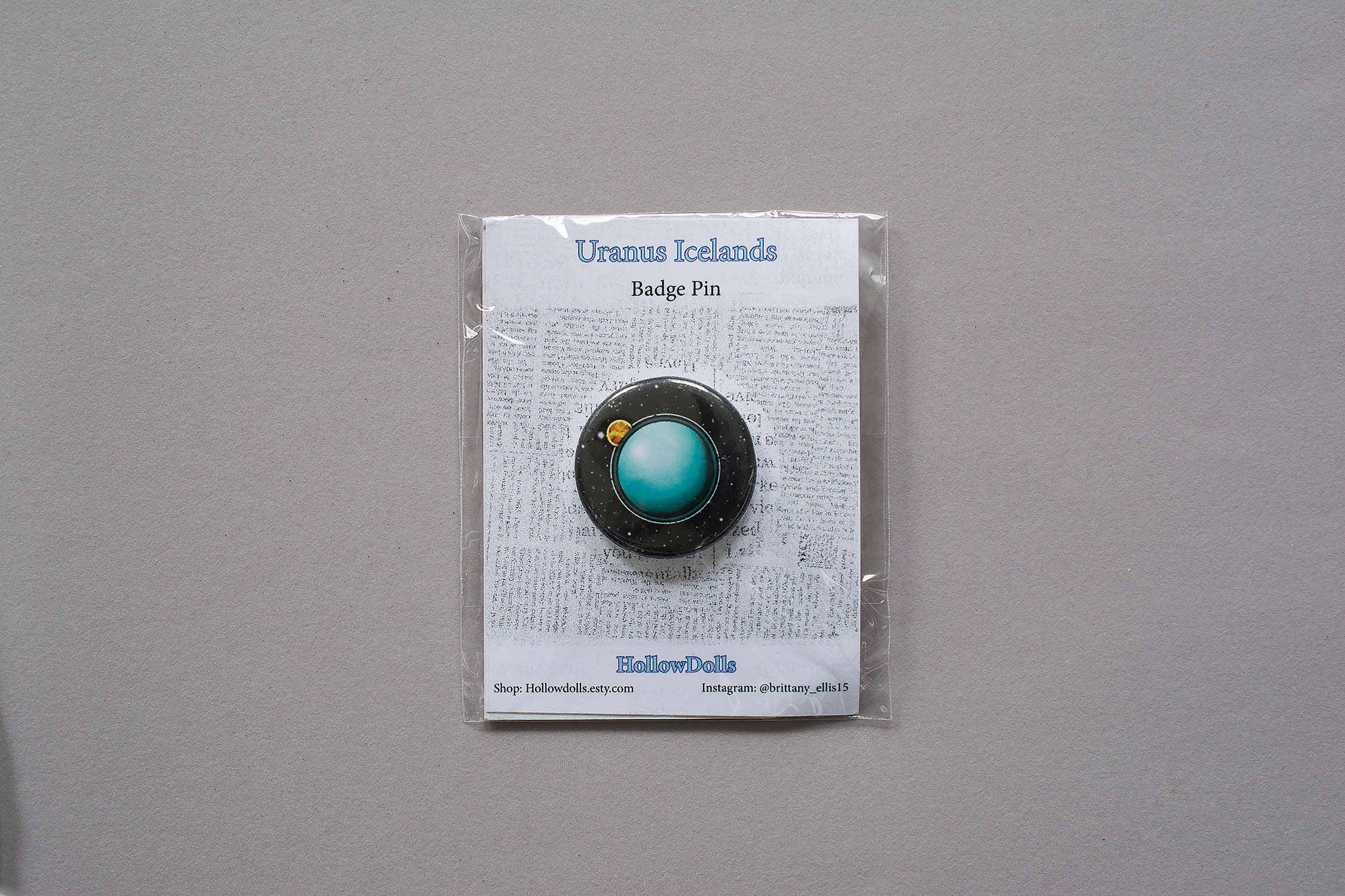 Uranus Badge Pin Eco Friendly Novelty-nasa Gift for Him-space Pin Back ...